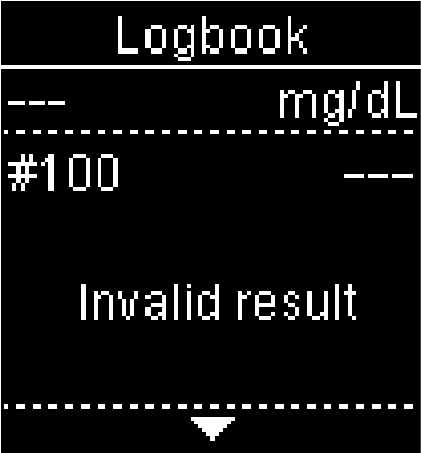Logbook - Invalid result