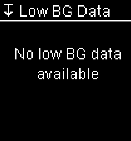 Low BG Data